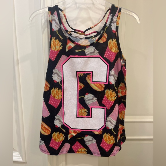 Justice | Shirts & Tops | Justice C Sparkly Monogram Girls Tank Size ...